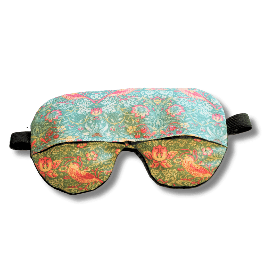 Weighted Eye Mask: Strawberry Thief Sage - Warm Wheat Bags